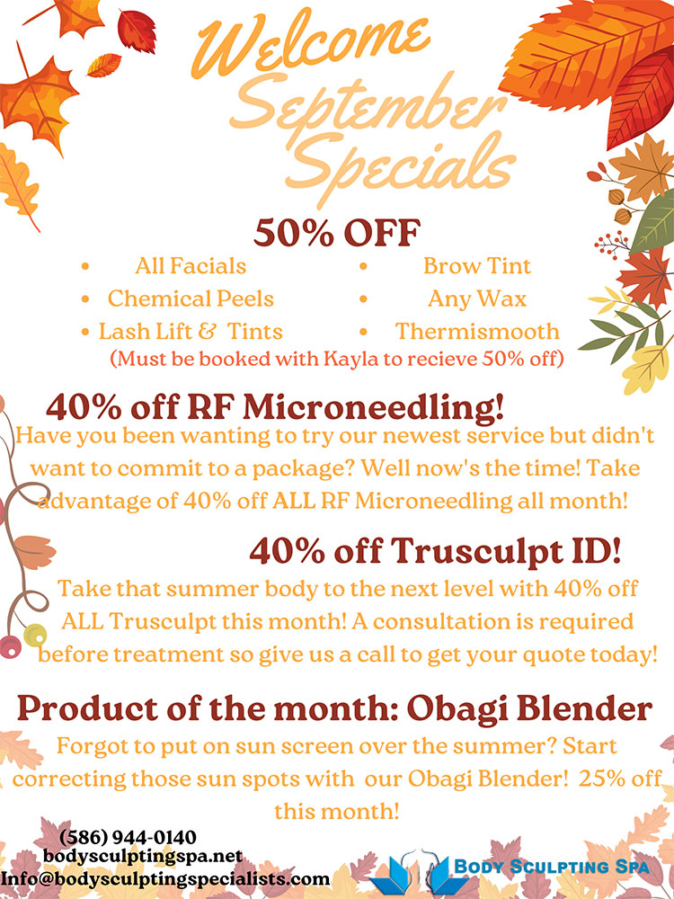 Special Offers - Cool Sculpting and Spa Services in Michigan